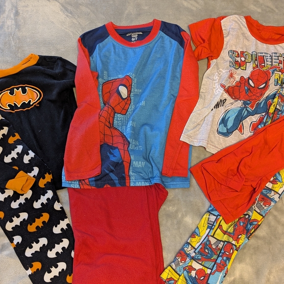 Marvel | Pajamas | Marvel And Dc Kids Pajama Trio Red Blue Orange ...
